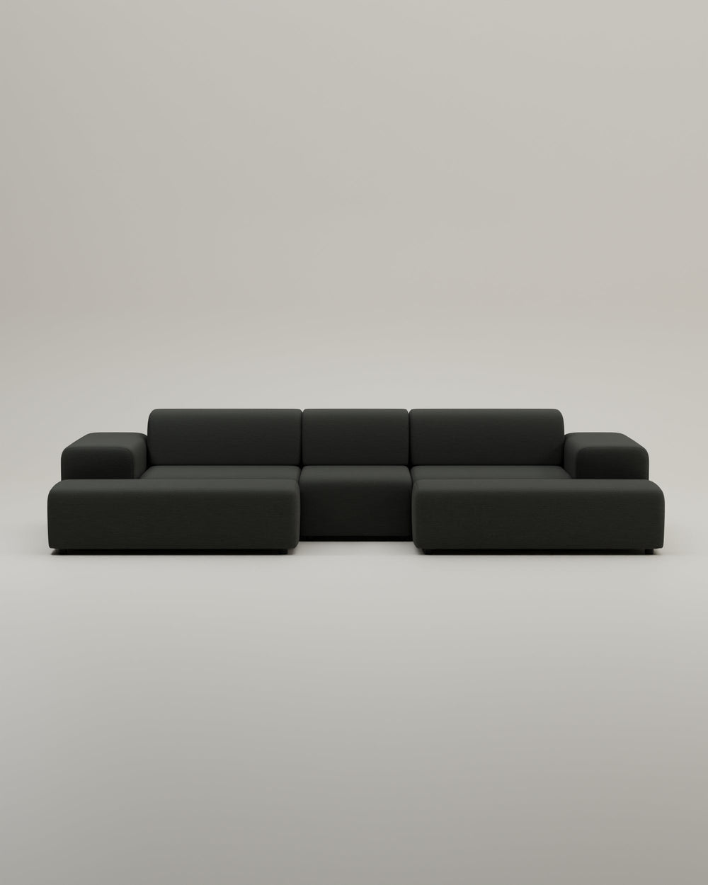 Fabric upholstery - Modular sofa Nina U-shape / living area with sleep